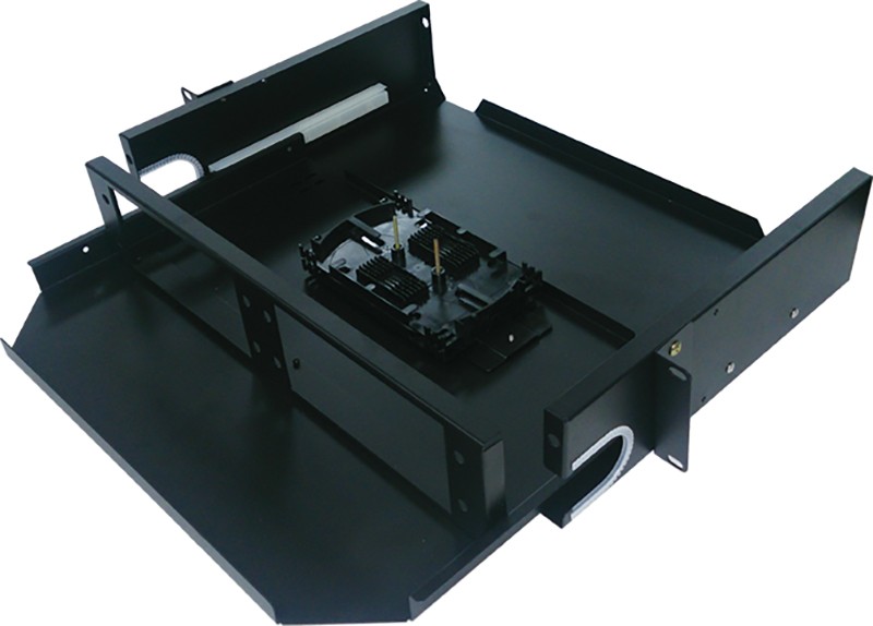 2U - Sliding Fiber Enclosure Tray - With LC Plates
