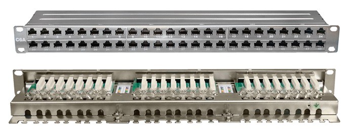 PowerMAX+ 1U 48P Cat.6A FTP Tray Patch Panel